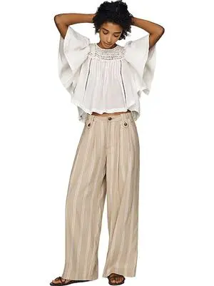 Anthropologie Noil Wide-leg Pants - Multi Stripe