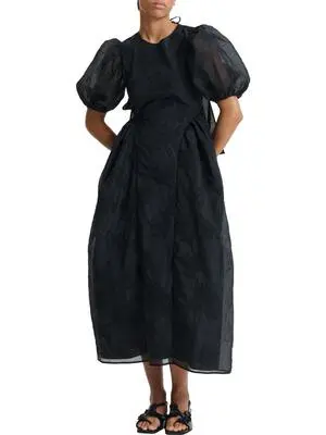 Cecilie Bahnsen Ulani Papillon Matelassé Dress - Black