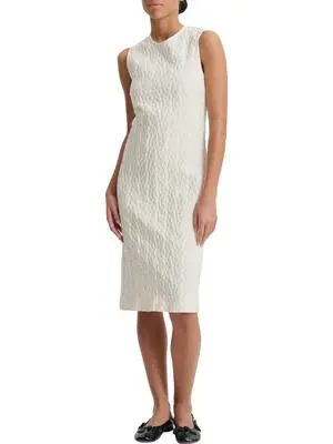 Cecilie Bahnsen Devin Begonia Jacquard Sleeveless Midi Dress - White
