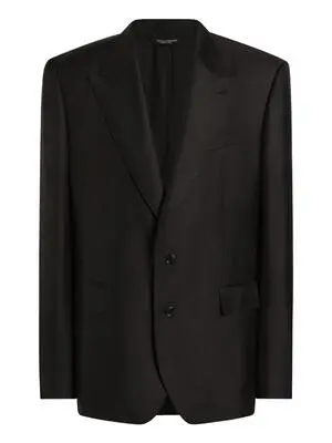 Dolce & Gabbana Sicilia Light Single-breasted Silk Twill Jacket - Black