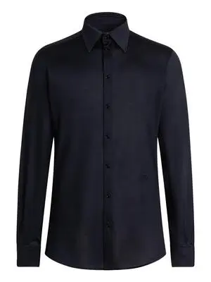 Dolce & Gabbana Martini Silk Jersey Shirt - Blue