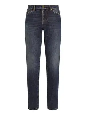 Dolce & Gabbana Skinny Fit Denim Trousers - Multicolor