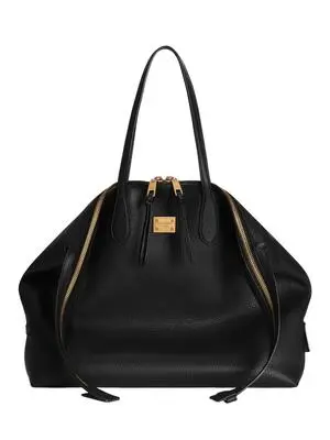 Dolce & Gabbana Vittoria Shoulder Bag In Calfskin - Black