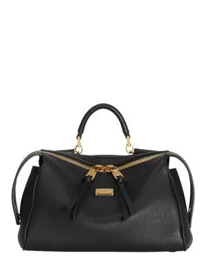 Dolce & Gabbana Vittoria Handbag In Calfskin - Black
