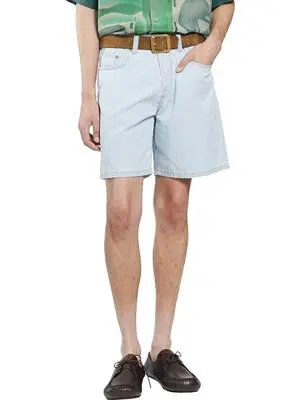 Versace Chambray Denim Shorts - Blue