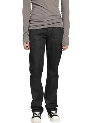 RICK OWENS Rick Owens DRKSHDW Waxed Japanese Denim Jeans