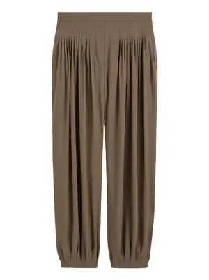 Cos Pleated Crepe Balloon Pants - Beige