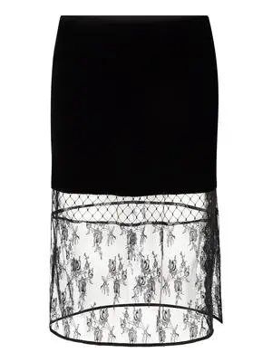 SLEEPING WITH JACQUES Sleeping With Jacques Francine Silk-Blend Lace Midi Skirt