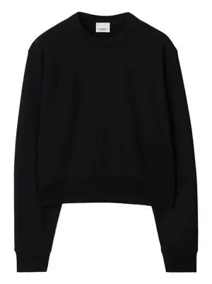 Burberry Round Neck Long-sleeved Sweater - Black