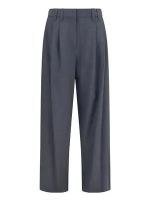 Brunello Cucinelli Tailored Trousers With Belt Loops - Black