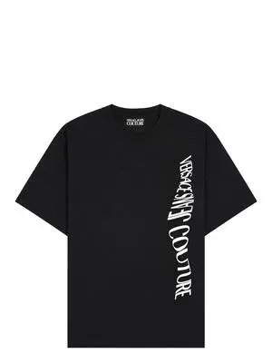 Versace T-shirt Con Logo "liquify Rubber - Black
