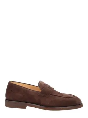 Brunello Cucinelli Suede Penny Loafers - Brown