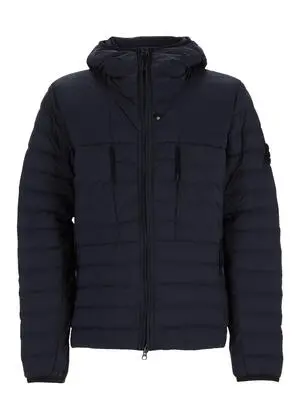 Stone Island Stone Island Quilted Hooded Down Jacket Blue