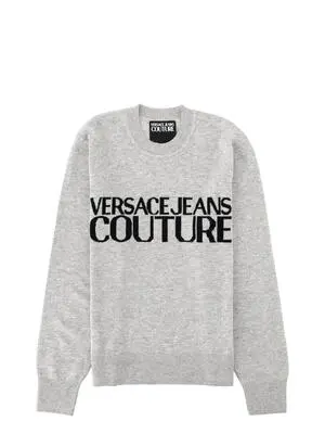 Versace Crewneck Logo Sweater - Grey