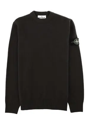 Stone Island Ribbed Wool Pullover - Grey