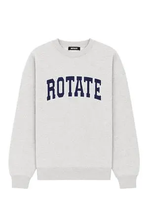 ROTATE BY BIRGER CHRISTENSEN Crewneck Sweatshirt With Logo - Grey