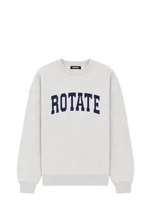 ROTATE BY BIRGER CHRISTENSEN Crewneck Sweatshirt With Logo - Grey