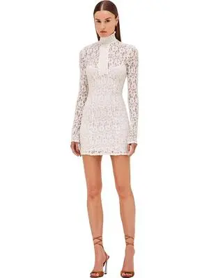 Alexis Delia Lace Mini Dress - Blanc