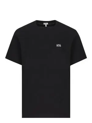 Loewe Anagram Cotton T-shirt - Black