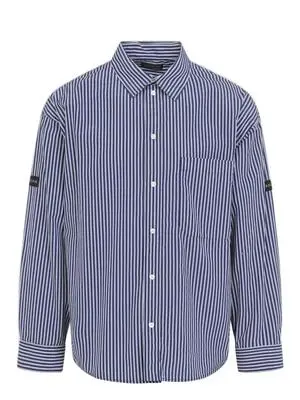 Balenciaga Oversized Cotton Shirt - Blue