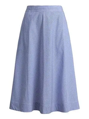 Ralph Lauren A-line Mini Skirt With Zip Fastening - Navy