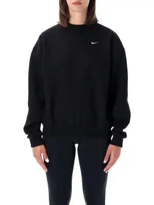 Nike NIKE Oversized Heavyweight Fleece Crewneck Sweatshirt With Dropped Shoulders Nero