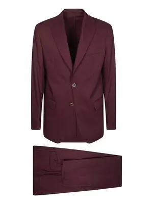 MARSEM Tailored Slim-fit Gown Pants - Rosso