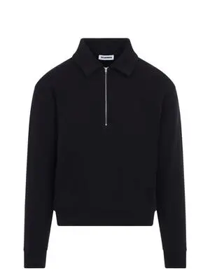 JIL SANDER Half-zip Sweatshirt - Blue
