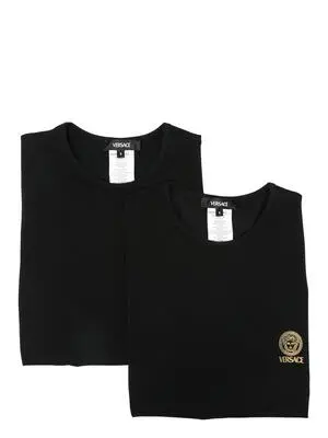 Versace Stretch Cotton Crewneck T-shirt - Nero