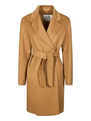 Max Mara Belted Overcoat - Beige