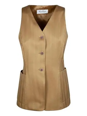 Max Mara Sleeveless Gilet - Beige