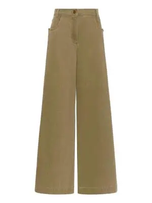 MAX MARA Max Mara 100% Cotton Wide Leg Jeans