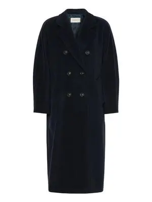 Max Mara Oversized Wool-cashmere Beaver Coat - Blu