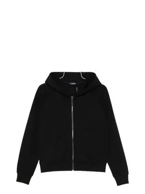Max Mara Technical Cotton Full Zip Sweatshirt - Nero