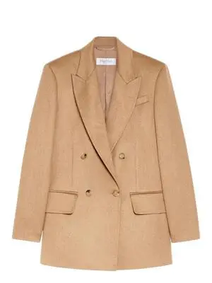 Max Mara Max Mara Lightweight Baby Camel Drap Blazer Beige