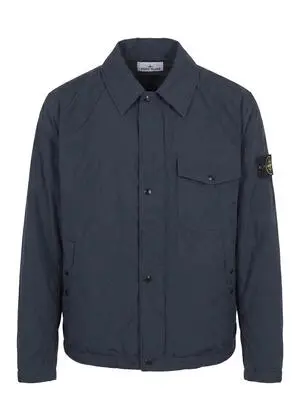 Stone Island STONE ISLAND Quilted Down Jacket With Classic Collar Blu