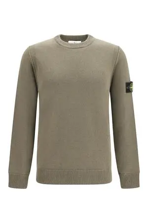 Stone Island STONE ISLAND Ribbed Neckline Sweater Verde