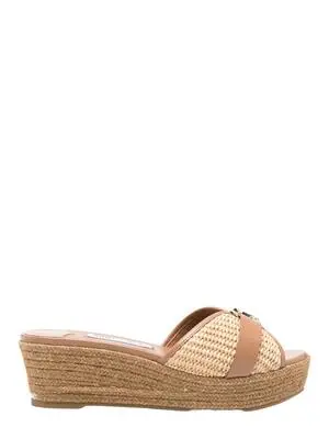 JIMMY CHOO Jimmy Choo Rope Wedge Sandals With JC Hardware