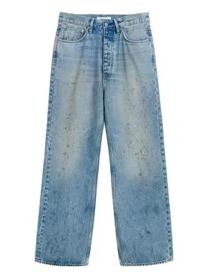 SUNFLOWER High-waisted Straight Relaxed-leg Jeans In Organic Cotton - Blu