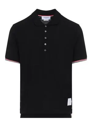 Thom Browne 100% Cotton Polo Shirt - Black