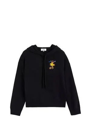 Chinti & Parker Intarsia-knit Hoodie - Black