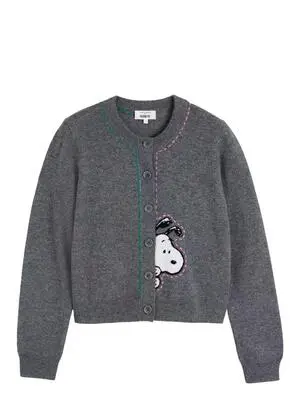 Chinti & Parker Snoopy Peep Cardigan - Grey