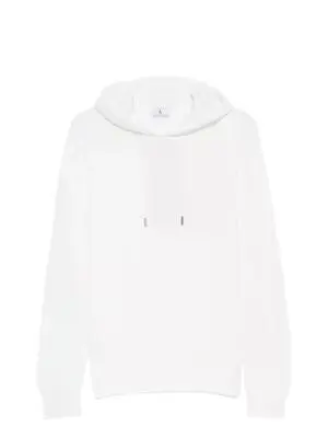 MAGAZZINO RICAMBI Ribbed Knit Drawstring Hoodie - Neutrals