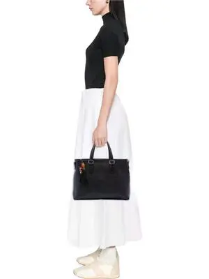 Gucci Calfskin Bamboo Tassel Satchel - Black
