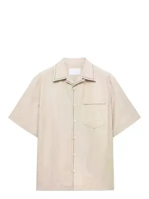 Prada Short-sleeved Cotton Shirt - Neutrals