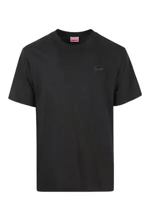 Kenzo Signature Logo-embroidered T-shirt - Black