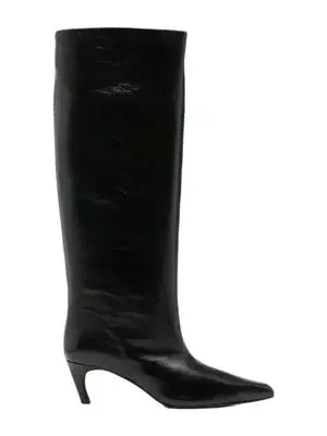 POEVE Pathos Pointed-toe Knee-high Boots - Black