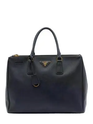 Prada Saffiano Lux Galleria Double Zip Tote Bag - Black