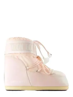 Moon Boot Moon Boot Icon Low Dusty Nylon Lace-Up Boots Pink