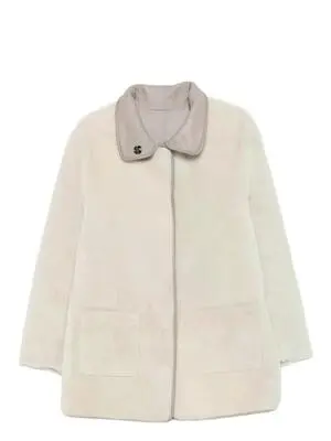 Simonette Ravizza Reversible Shearling Coat - Neutrals